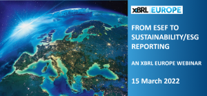 FROM ESEF TO SUSTAINABILITY/ESG REPORTING | XBRL